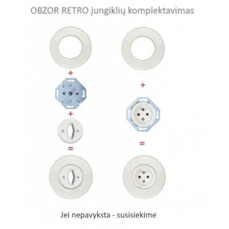 OBZOR RETRO balta rozetė|14,22 € Spalva Balta